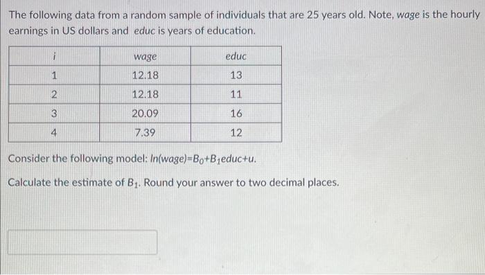 Solved Consider the following OLS regression results, | Chegg.com
