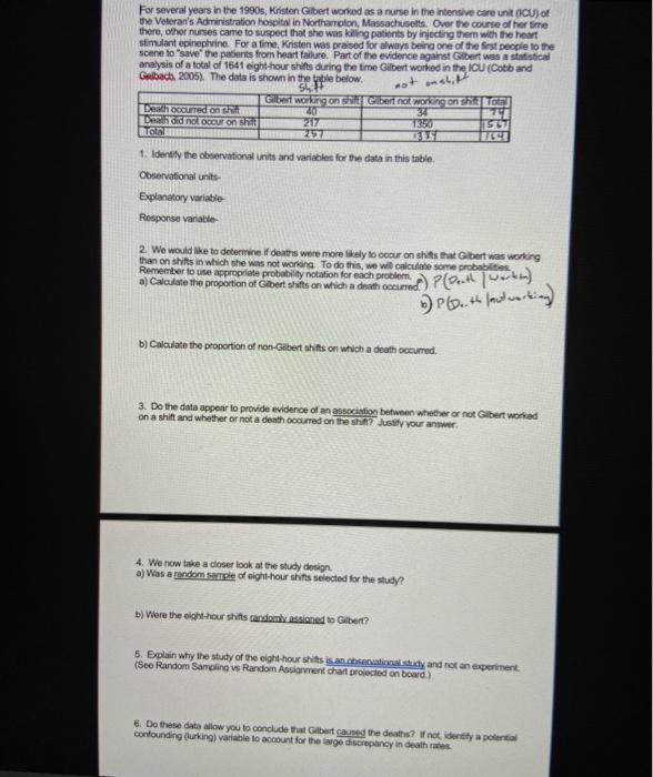 For several years in the 1990s, Kristen Gilbert | Chegg.com