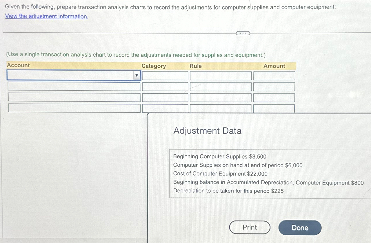 Solved Given the following, prepare transaction analysis | Chegg.com