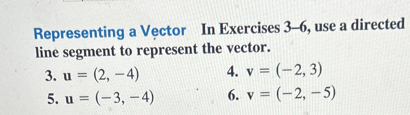 Solved Representing a Vector In Exercises 3-6, ﻿use a | Chegg.com