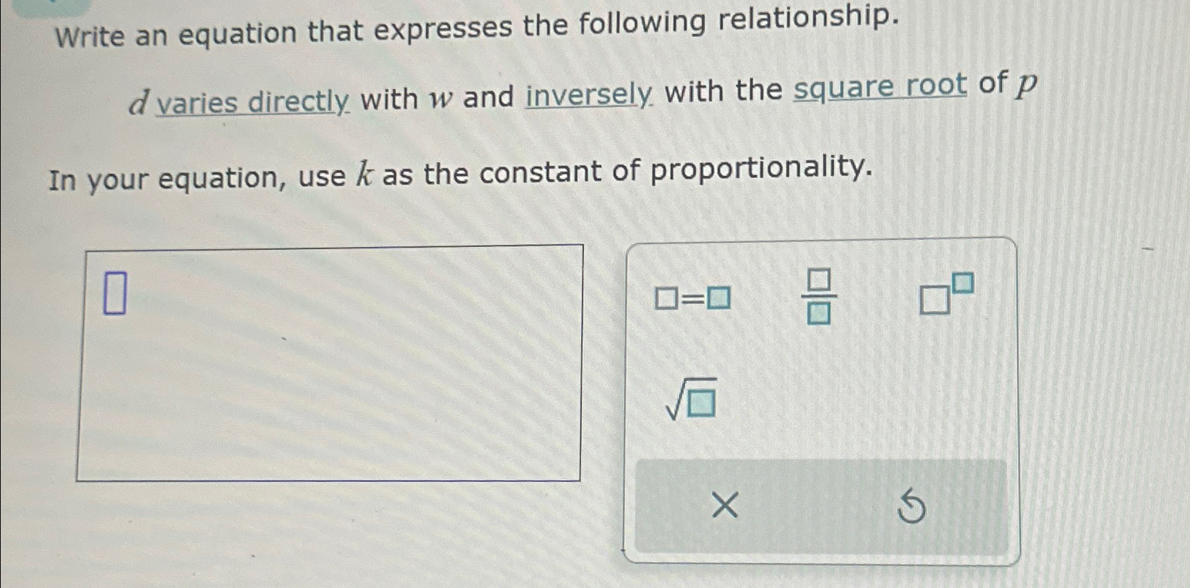 Solved Write an equation that expresses the following | Chegg.com