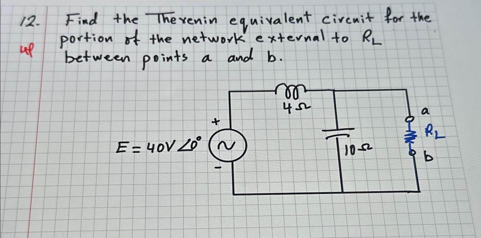 Solved Find the Therenin equivalent circnit for the portion | Chegg.com