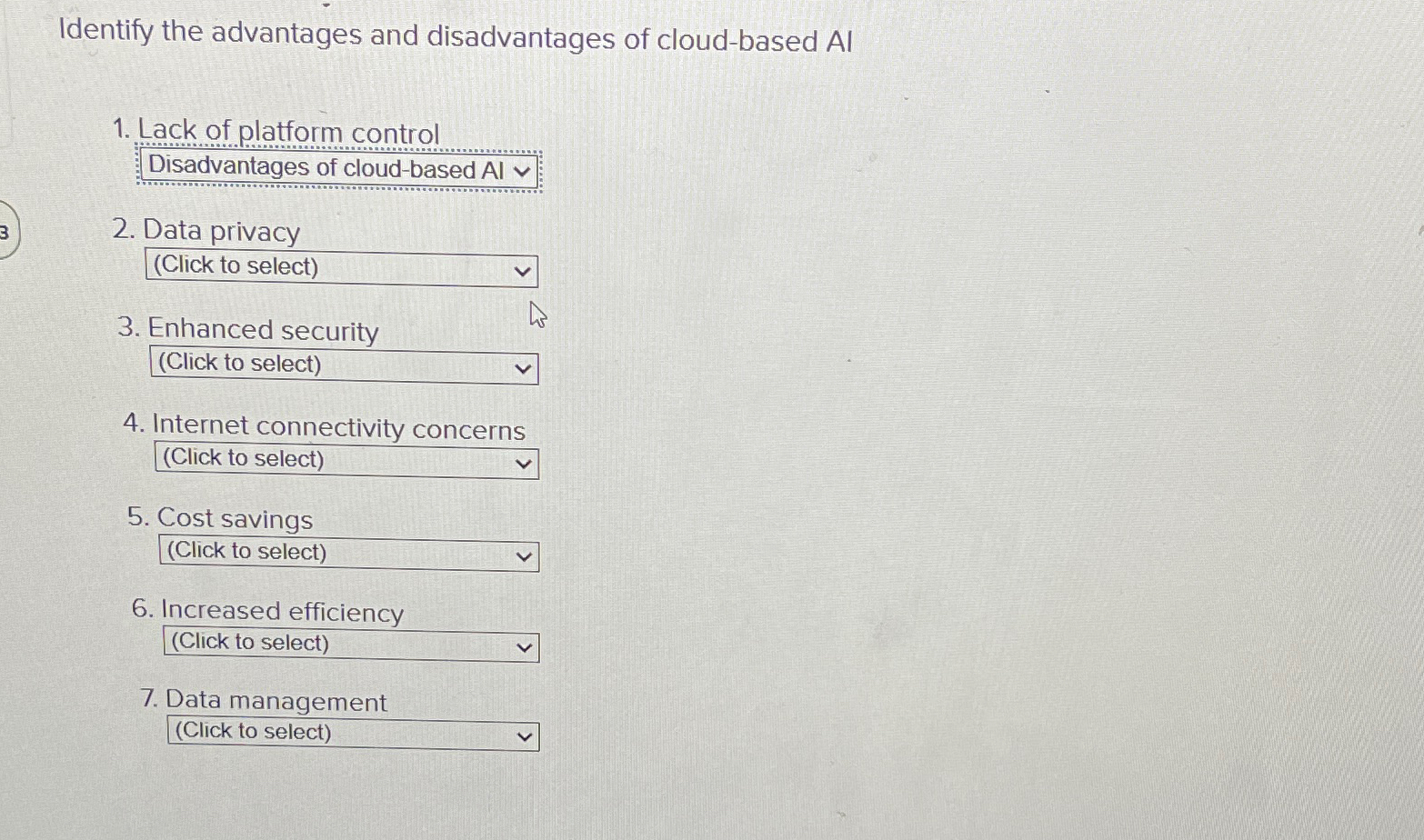 Solved Identify the advantages and disadvantages of | Chegg.com