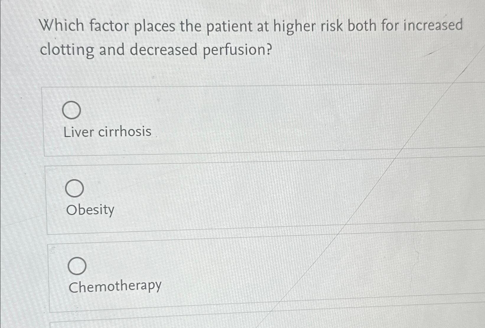 Solved Which factor places the patient at higher risk both | Chegg.com