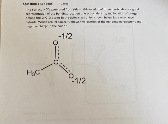 Solved The correct MO's generated from side to side overlap | Chegg.com