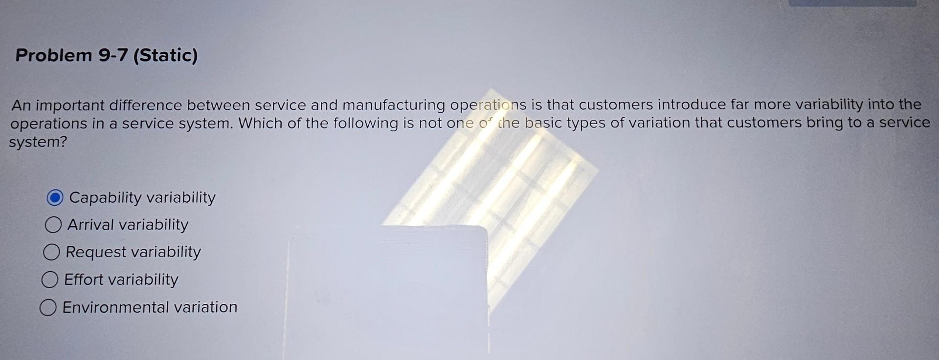 Solved Problem 9-7 (Static)An important difference between | Chegg.com