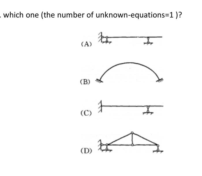 Solved which one (the number of unknown-equations=1 )? | Chegg.com