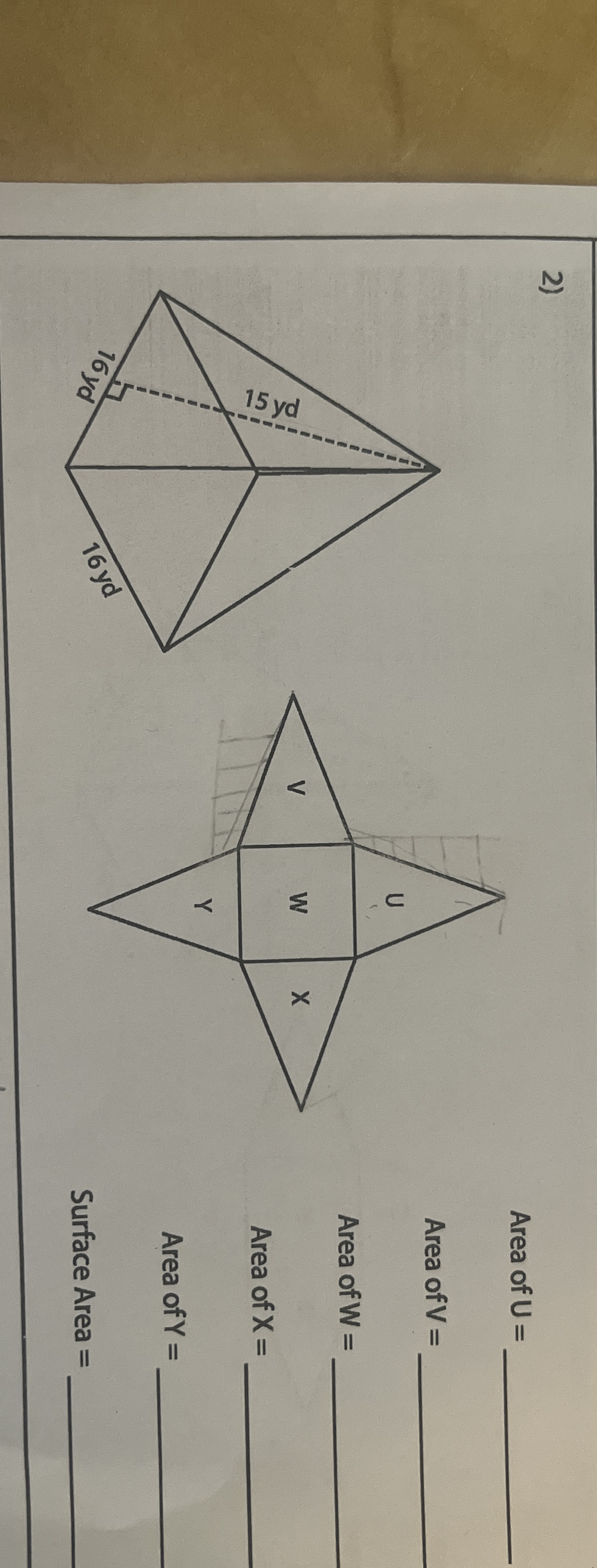 Solved Area of U= q,Area of V= q,Area of W= q,Area of | Chegg.com