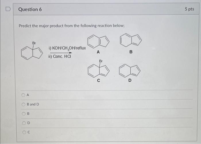 Solved Predict the major product from the following reaction | Chegg.com