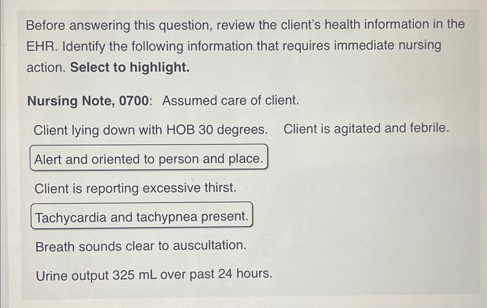 Solved Before answering this question, review the client's | Chegg.com