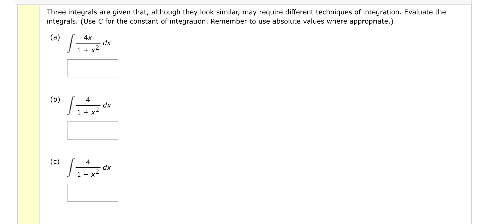 Solved Three integrals are given that, although they look | Chegg.com