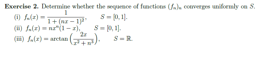 Solved Exercise 2. ﻿Determine whether the sequence of | Chegg.com