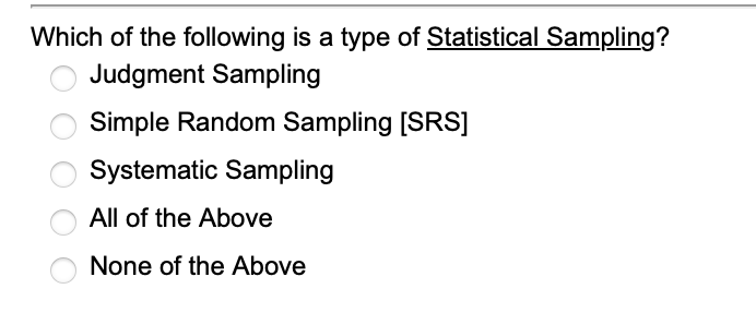 Which of the following is a type of Statistical | Chegg.com