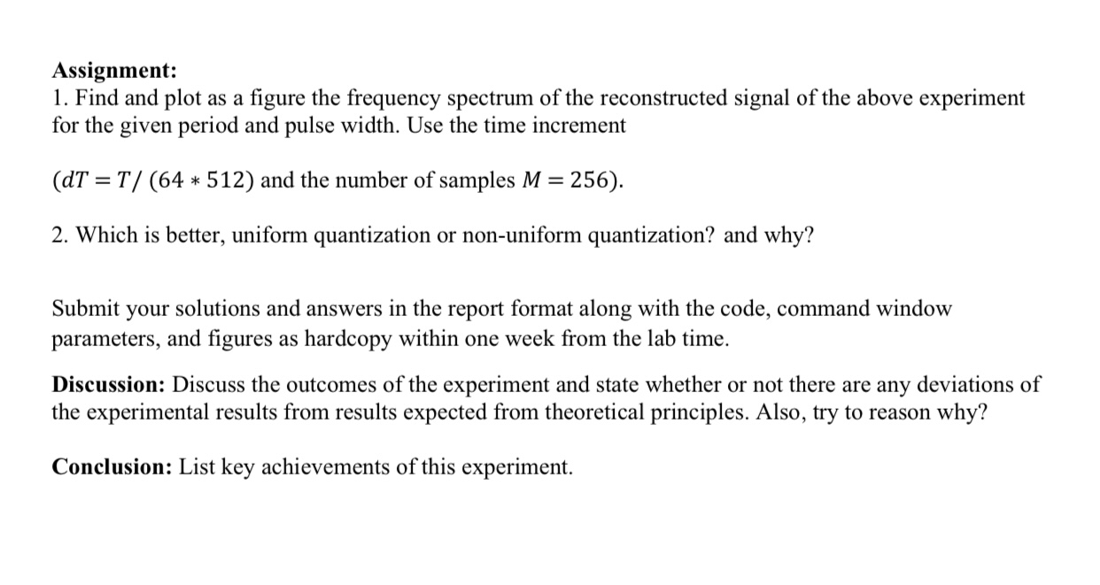 Solved Can you do it in simulink?Assignment:Find and plot as | Chegg.com