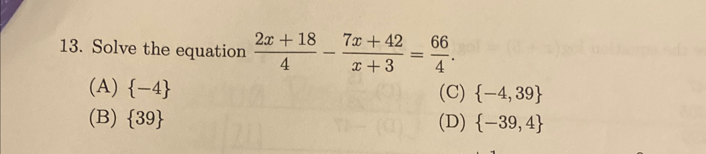 Solved Solve the equation | Chegg.com