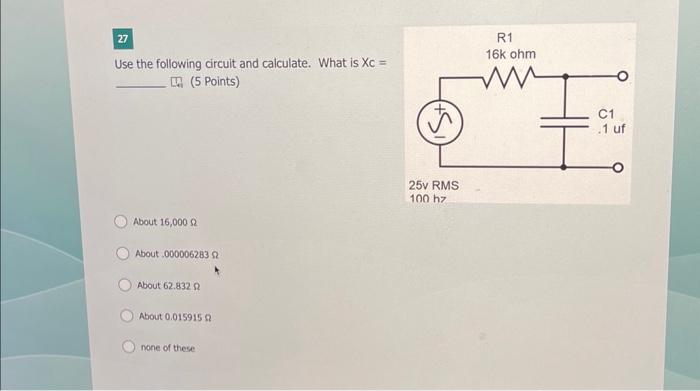 27 Use the following circuit and calculate. What is | Chegg.com