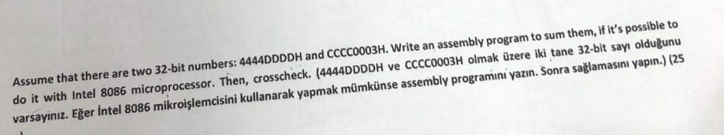 Solved Assume that there are two 32-bit numbers: 4444DDDDH | Chegg.com