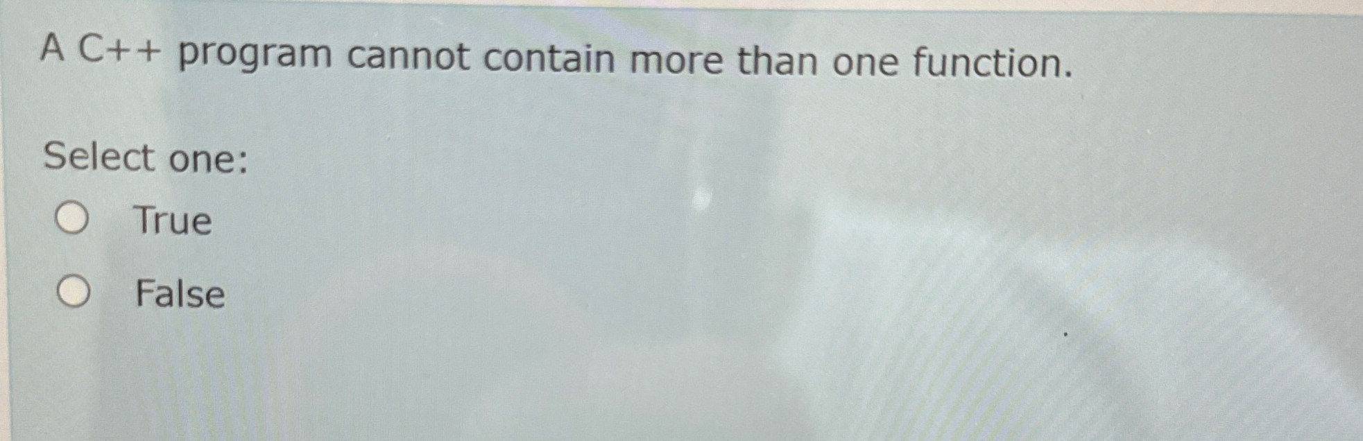 Solved A C++ ﻿program cannot contain more than one | Chegg.com