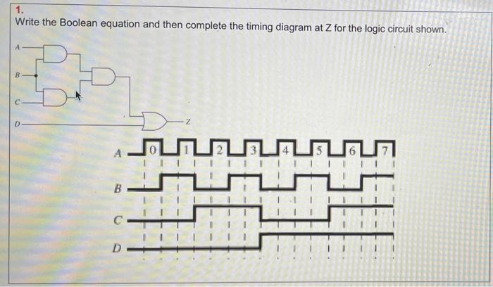 Solved Write the Boolean equation and then complete the | Chegg.com