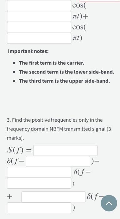 Solved A NBFM system has a carrier frequency of 200 kHz with | Chegg.com