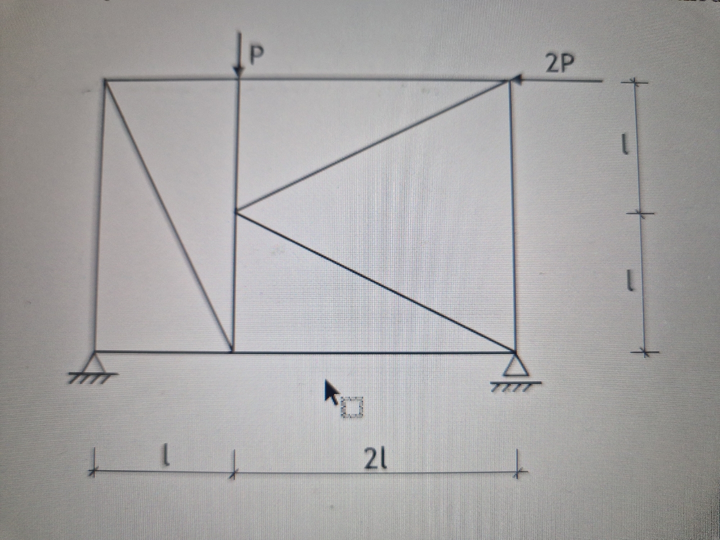 Solved Solve the following truss by Ritter method. P and l | Chegg.com