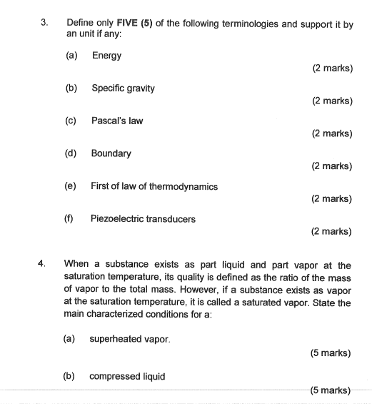 Solved Define only FIVE (5) ﻿of the following terminologies | Chegg.com