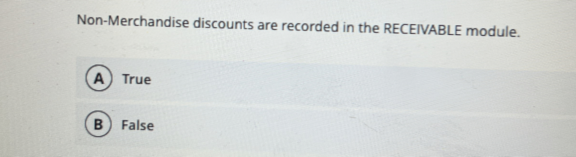Solved Non-Merchandise discounts are recorded in the | Chegg.com
