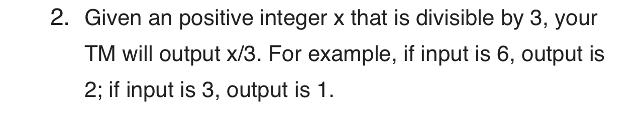 Solved Given an positive integer x ﻿that is divisible by 3 , | Chegg.com