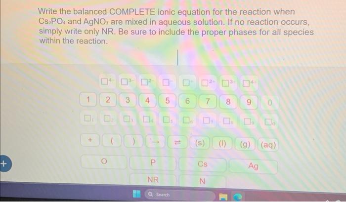 Solved Write the balanced COMPLETE ionic equation for the | Chegg.com