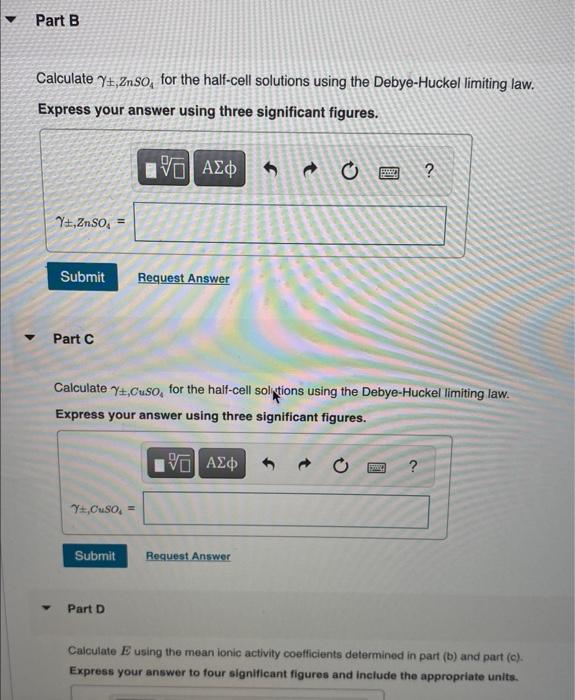 Solved Consider the Daniell cell, for which the overall cell | Chegg.com