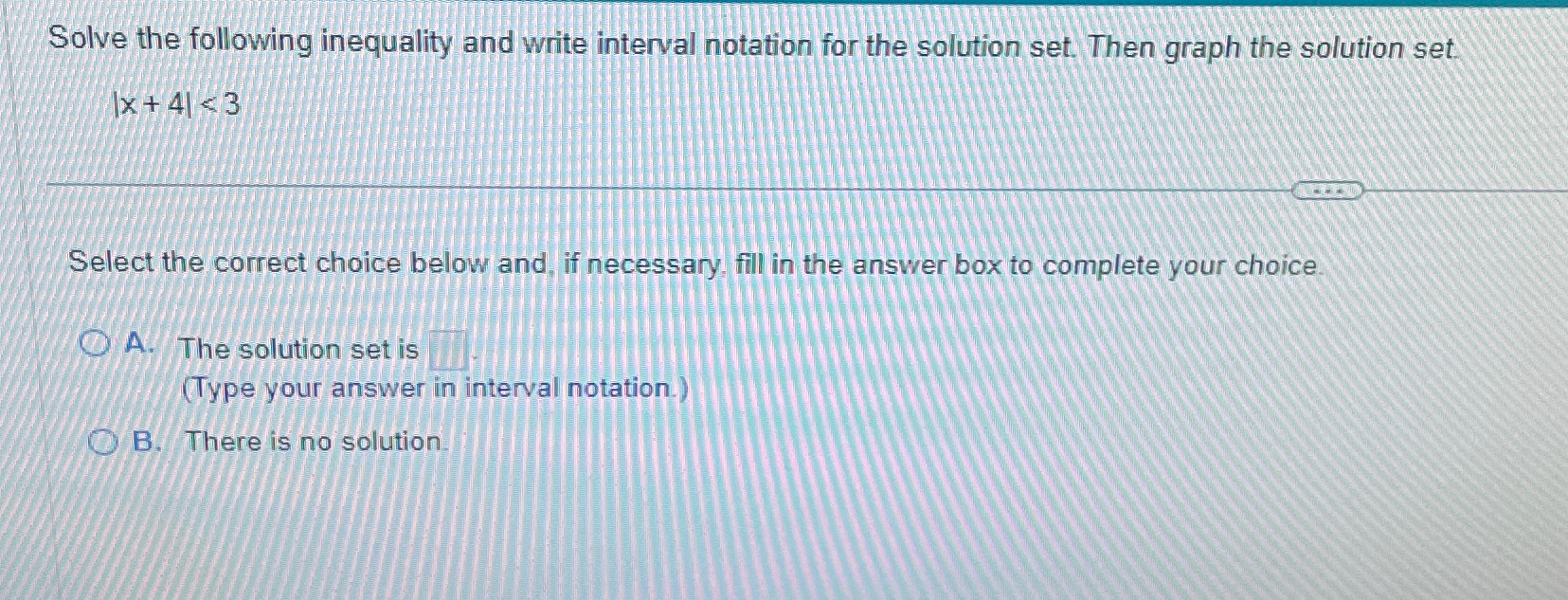 Solved Solve the following inequality and write interval | Chegg.com