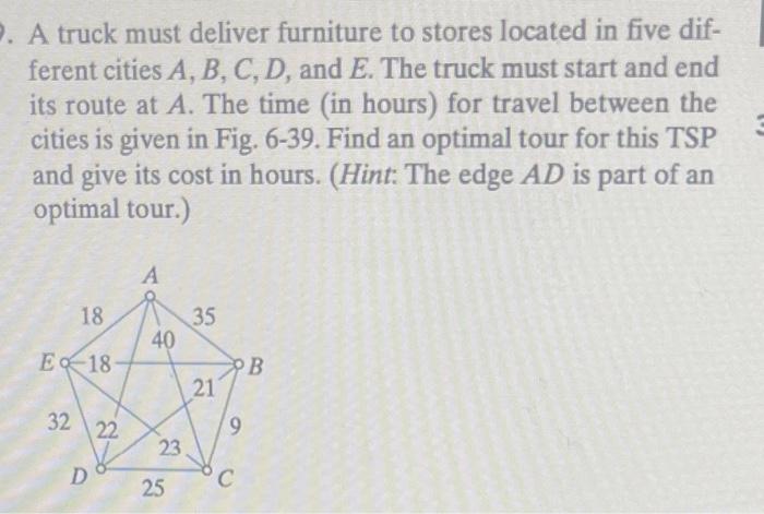 Solved 47. Find the cheapest-link tour (and give its cost) | Chegg.com