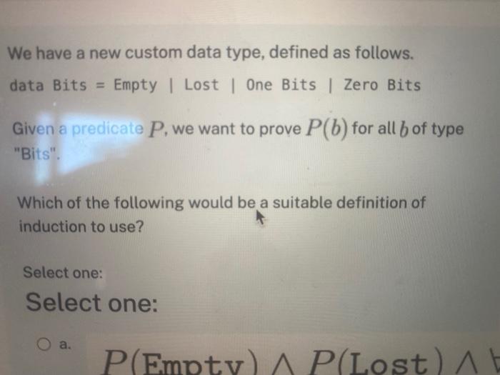 Solved We Have A New Custom Data Type Defined As Follows 4822
