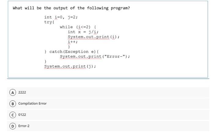 Solved What will be the output of the following program? int | Chegg.com