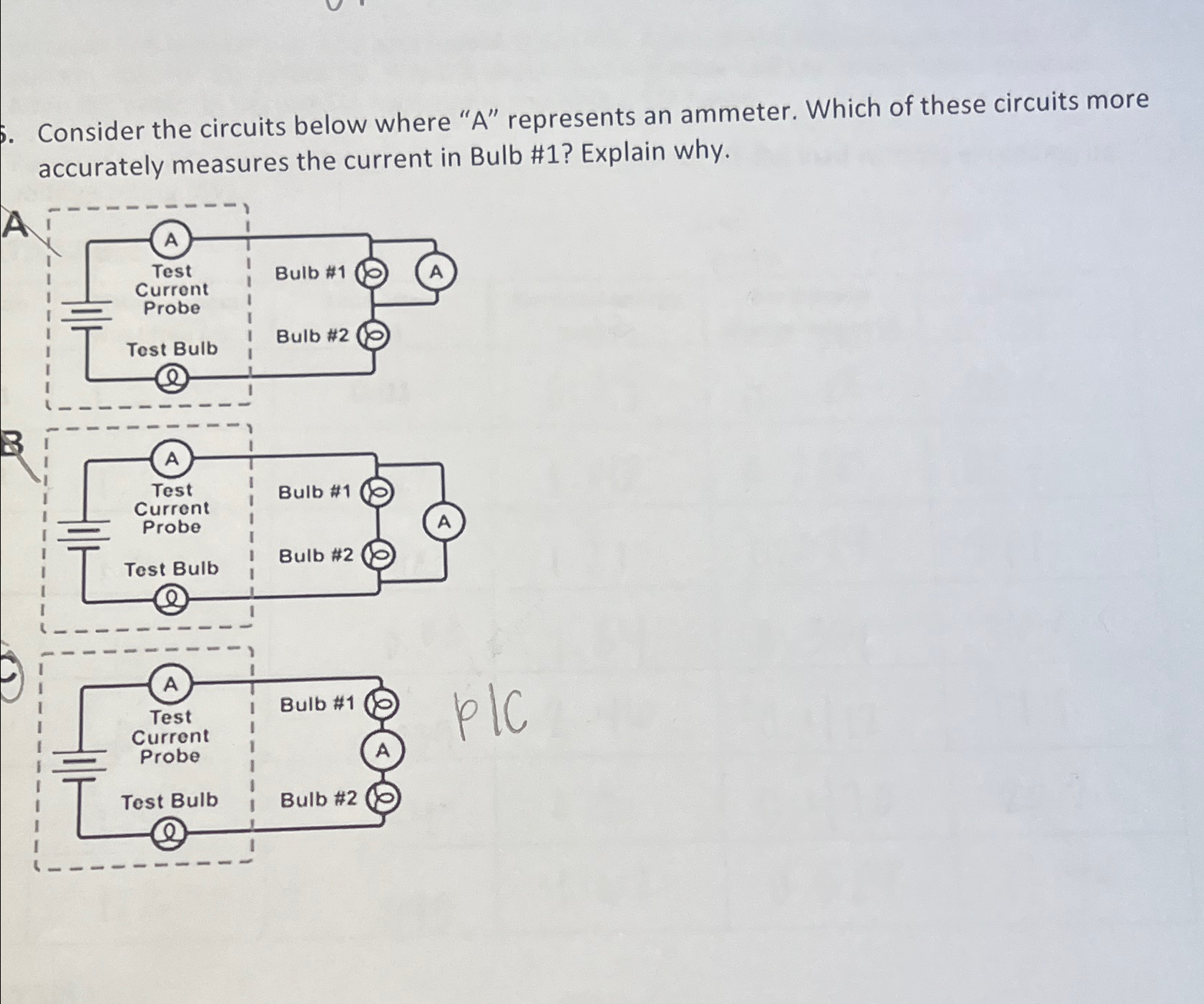 Solved Consider the circuits below where " A " ﻿represents | Chegg.com