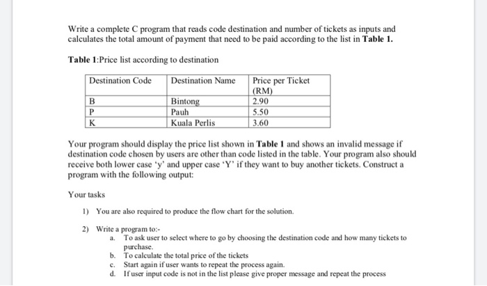Solved Write a complete C program that reads code | Chegg.com