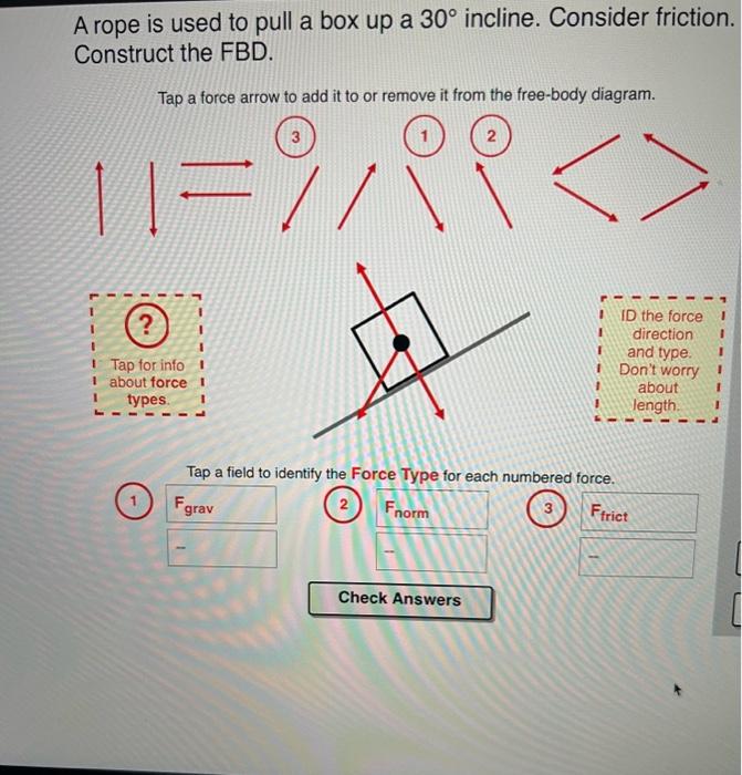 Solved A rope is used to pull a box up a 30∘ incline. | Chegg.com