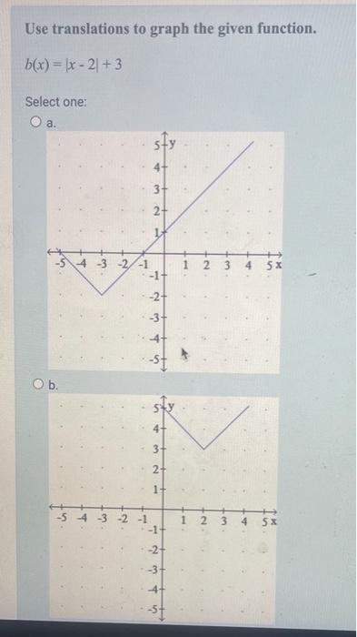 Solved Use translations to graph the given function. | Chegg.com