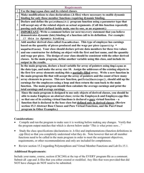 Solved The main objectives for this assignment involve | Chegg.com