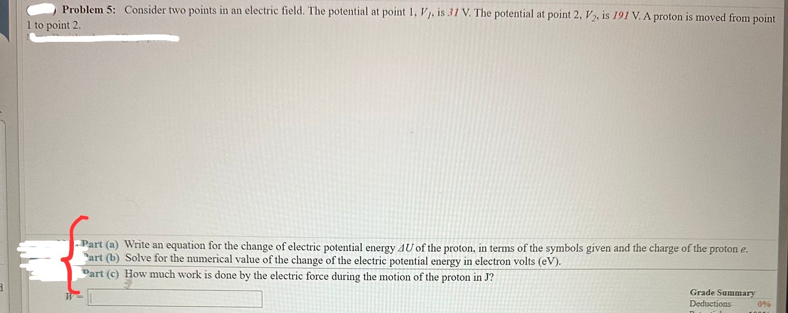 Solved Problem 5: Consider two points in an electric field. | Chegg.com