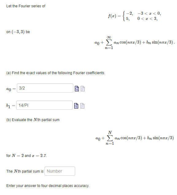 Solved Let the Fourier series | Chegg.com