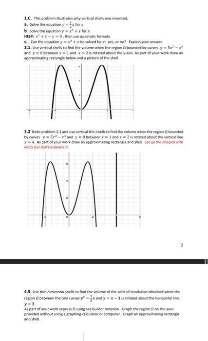 1.C. This problem illustrates why vertical shells was | Chegg.com
