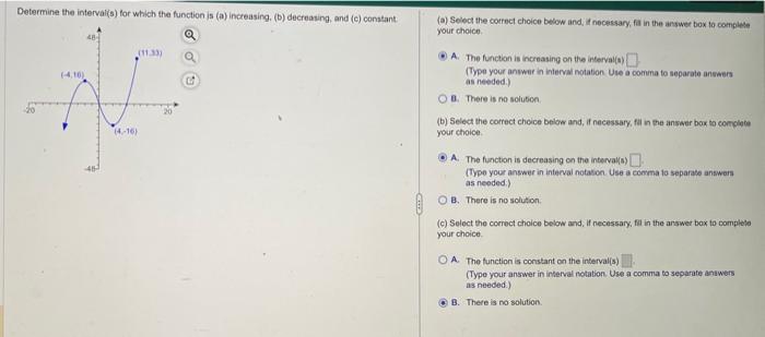 Solved Determine the interval(s) for which the function is | Chegg.com