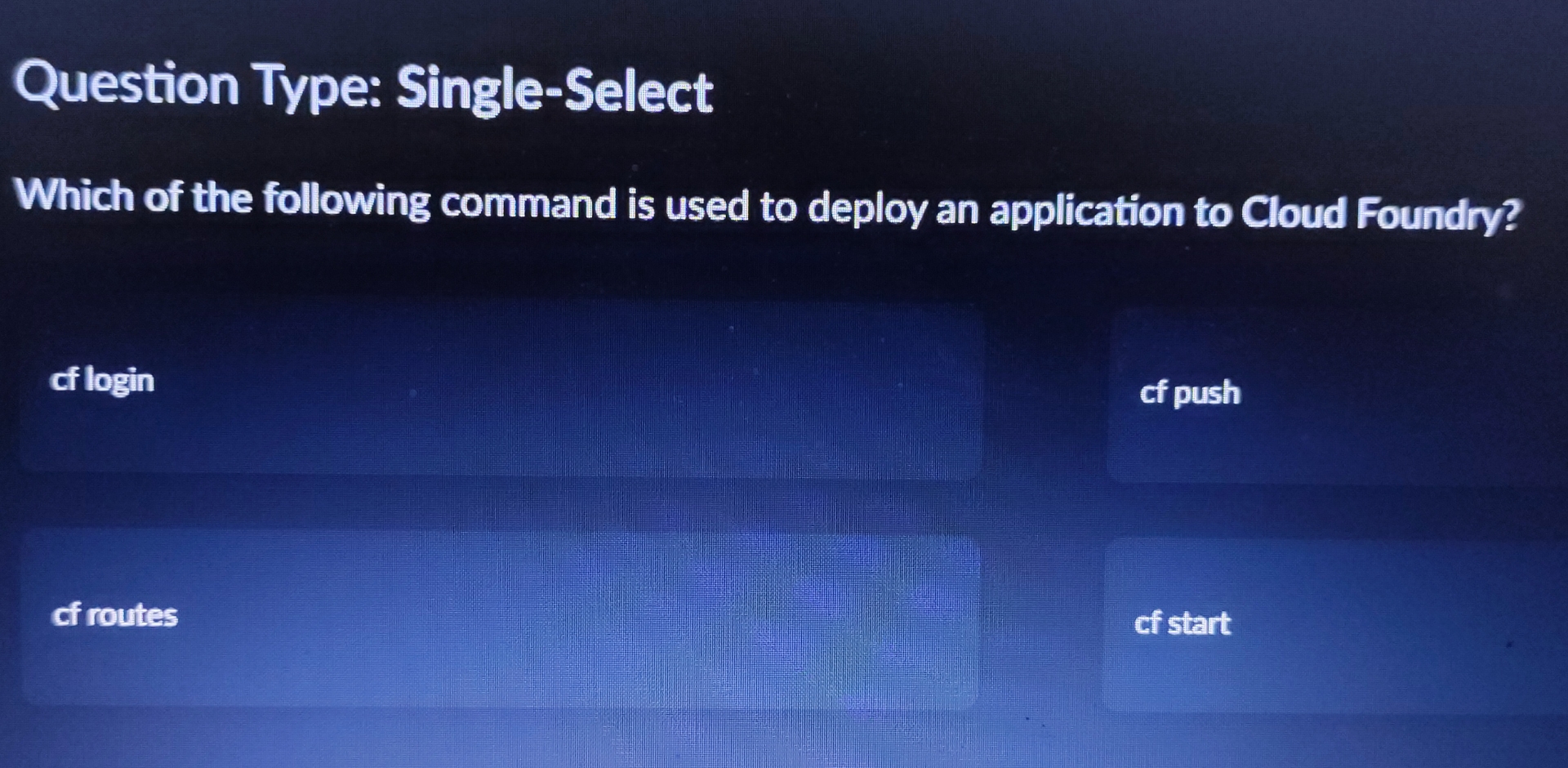 Solved Question Type: Single-SelectWhich of the following | Chegg.com
