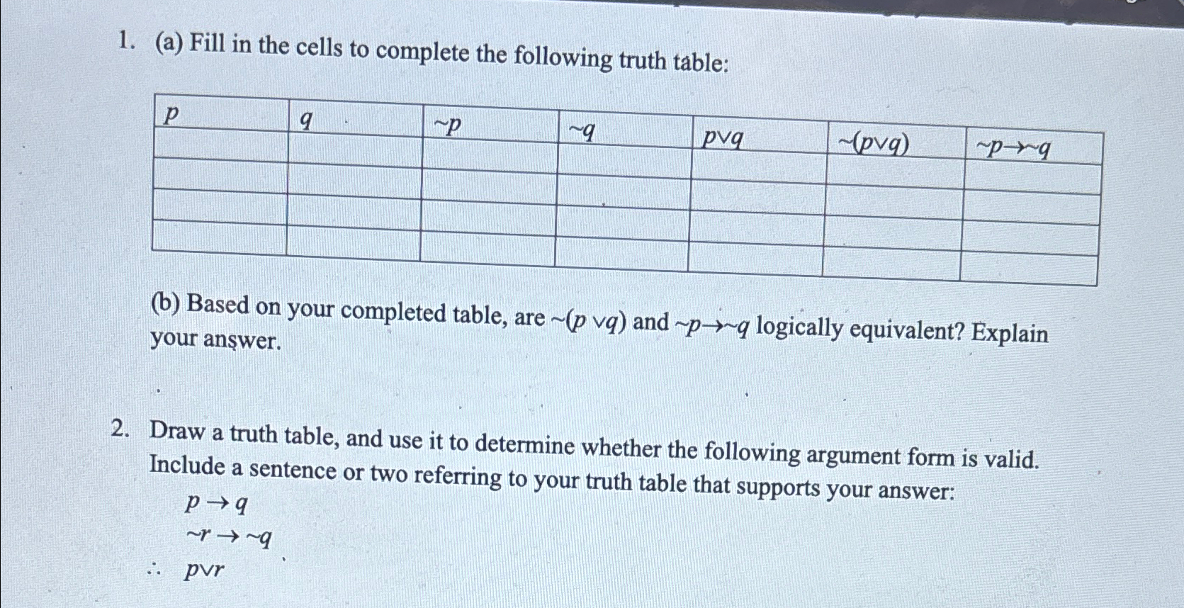 Solved (a) ﻿Fill in the cells to complete the following | Chegg.com
