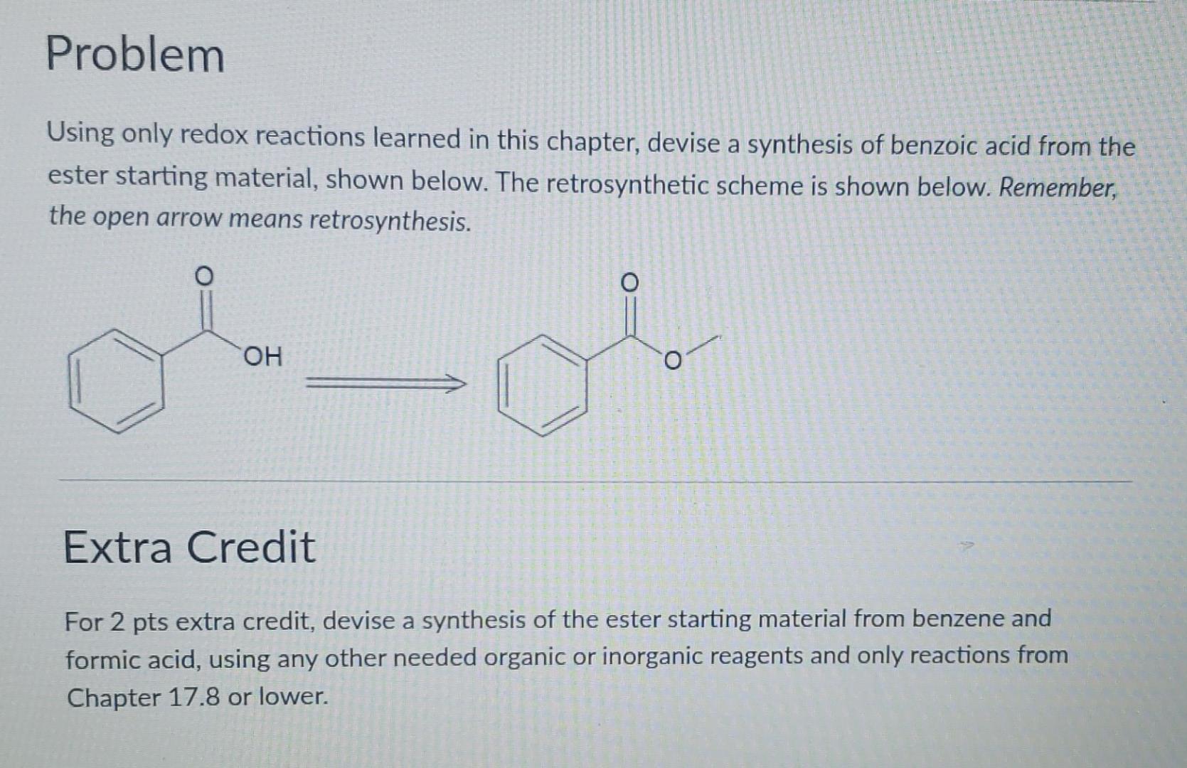 Solved Problem Using only redox reactions learned in this | Chegg.com