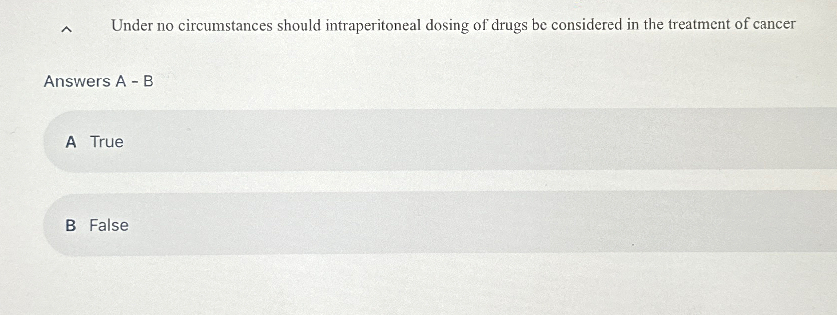 Solved A Under no circumstances should intraperitoneal | Chegg.com