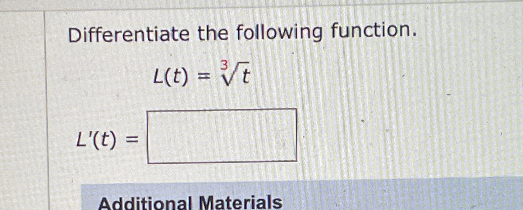 Solved Differentiate the following | Chegg.com