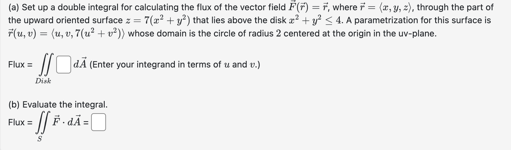 Solved (a) ﻿Set up a double integral for calculating the | Chegg.com