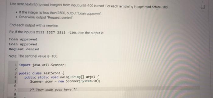 Solved Use schr nextint 0 to read integers from input until | Chegg.com